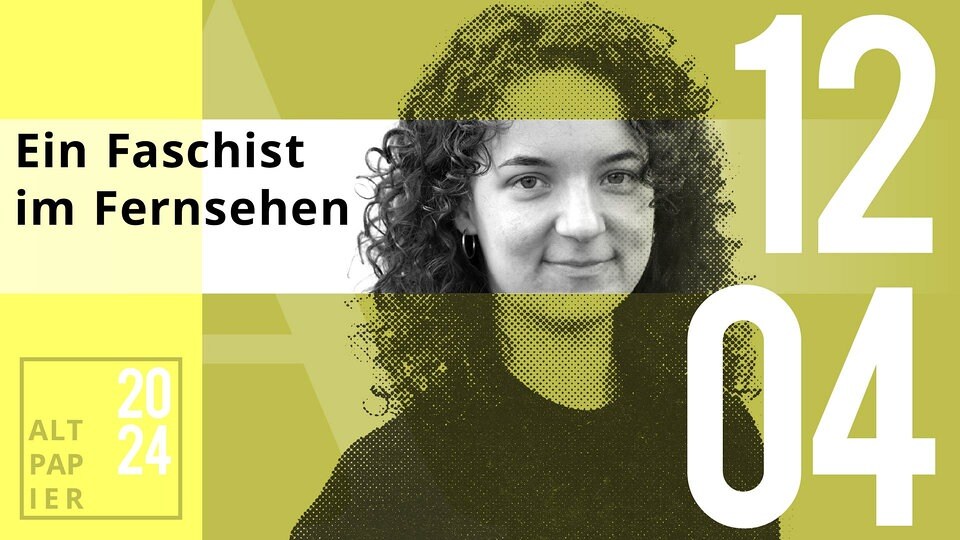 Kolumne: Das Altpapier am 12. April 2024 – Ein Faschist im Fernsehen ...