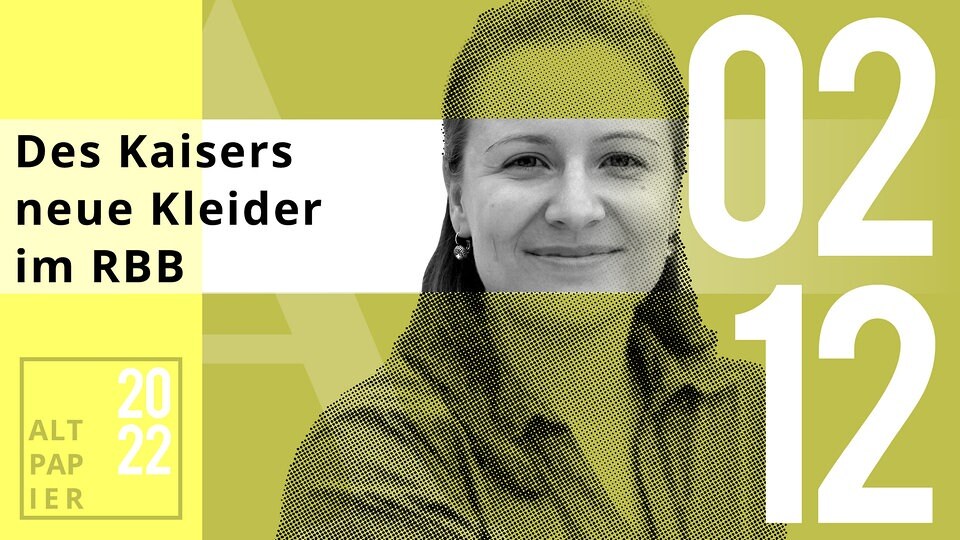 Das Altpapier am 02.Dezember: Des Kaisers neue Kleider im RBB | MDR.DE