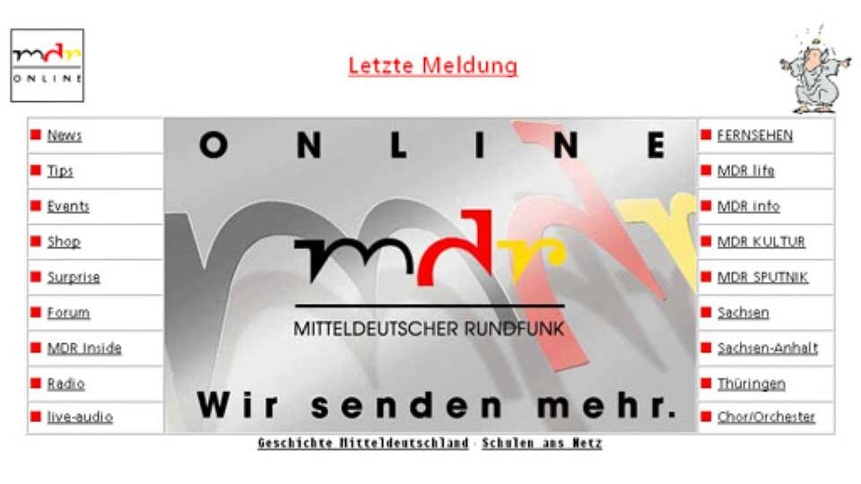Alles auf Start - der MDR geht online | MDR.DE