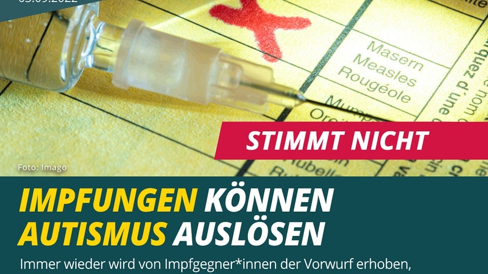 Stimmt nicht: Impfungen können Autismus auslösen | MDR.DE