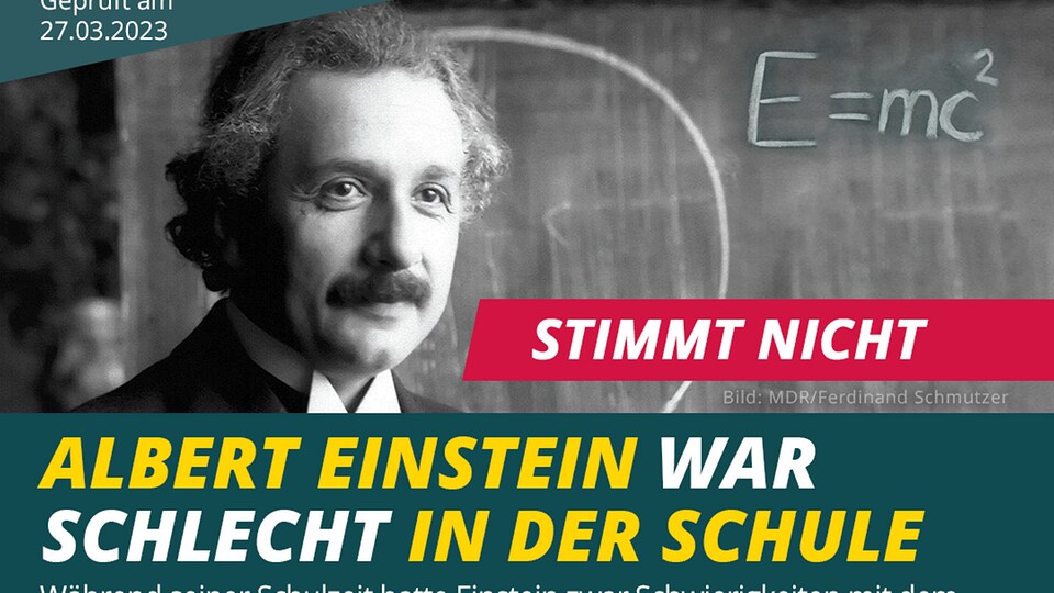 Stimmt nicht: Albert Einstein war schlecht in der Schule | MDR.DE